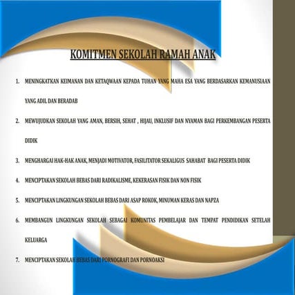 KOMITMEN SEKOLAH RAMAH ANAK SD NEGERI 075083 SIHENEASI | PPT
