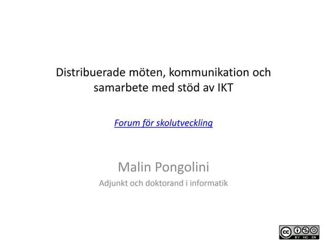 Kommunikation och samarbete med stöd av IKT | PPT Kommunikation och samarbete med stöd av IKT | PPT