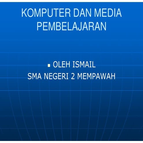 Komp. dan media pembelajaran, ohp oht | PDF