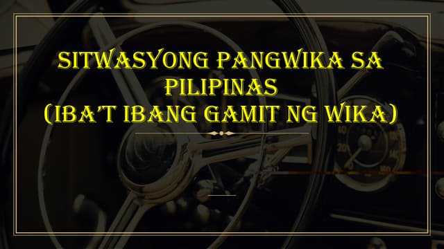 Banghay Aralain sa Filipino: Conative, informative, at labeling na ...