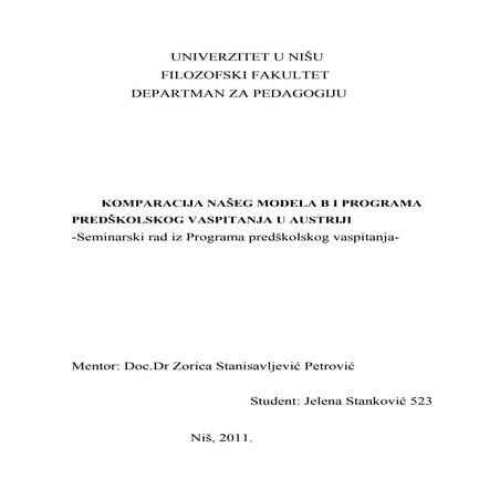 Komparacija naseg modela b i programa predskolskog vaspitanja u ...
