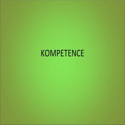 kompetence | PPT