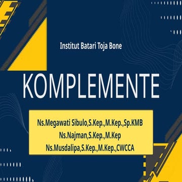 Komplementer dalam terapi saat ini ..... | PPTX
