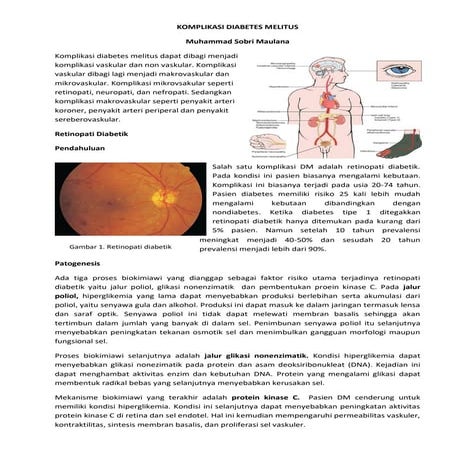Komplikasi diabetes melitus | PDF