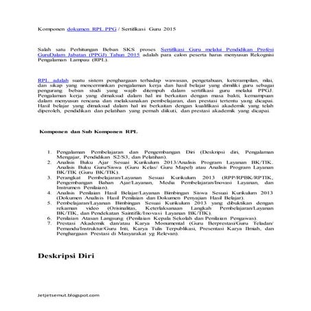 Komponen dokumen rpl_ppg_2015 | PDF
