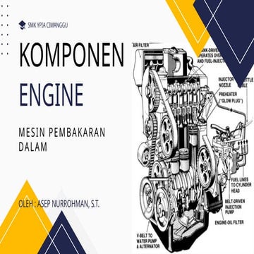 Komponen Engine Mesin Pembakaran Dalam Mobil | PPTX
