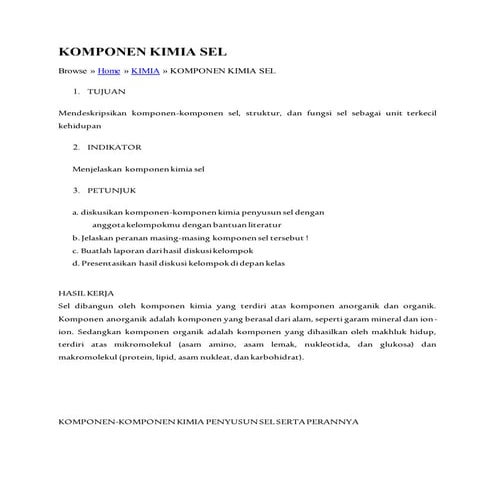 Struktur kimia sel | PDF