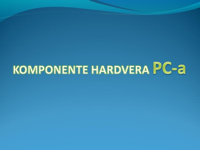 Računarski sistem | PPT