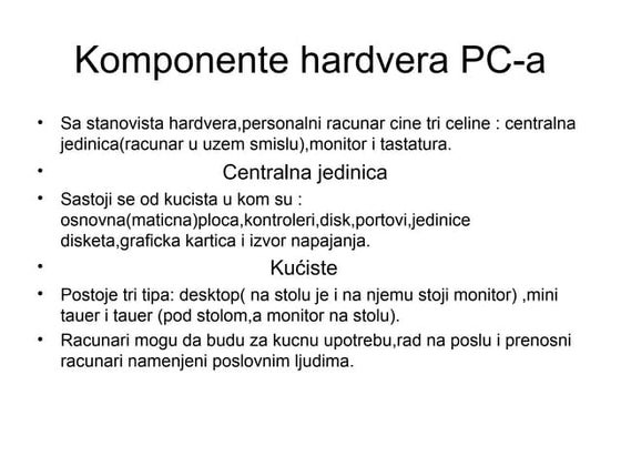 Struktura racunara, хардверски делови.pptx