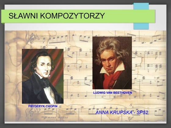 Fryderyk chopin prezentacja | PPT