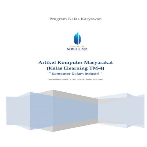 Komputer dalam industri | PDF