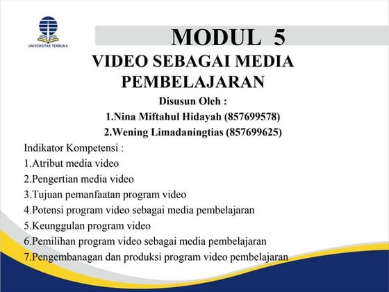 IDIK4010 Modul 1 - Komputer dan Media Pembelajaran (Universitas Terbuka) | PPT