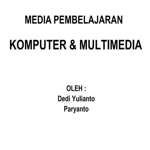 Komputer & multimedia | PPT
