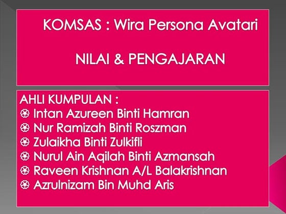 Kasut kelopak jantung watak dan perwatakan02 | PPT