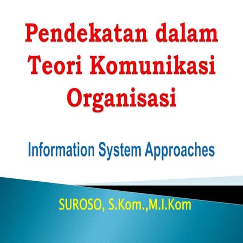 Komunikasi organisasi pertemuan ke 5 | PPT