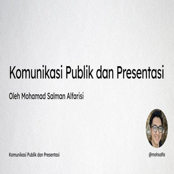 Komunikasi publik dan presentasi 01 | PDF