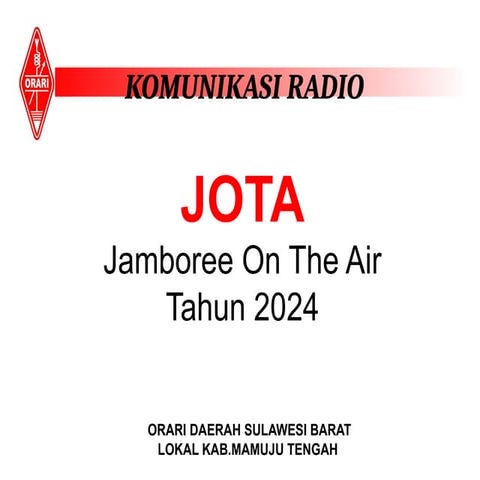 KOMUNIKASI dan pengenalan RADIO ORARI JOTA 2024.pptx