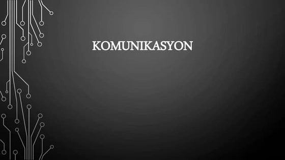 Verbal at di verbal na komunikasyon | PPTX