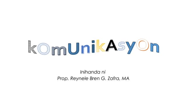 mga elemento at proseso ng isang komunikasyon | PPTX