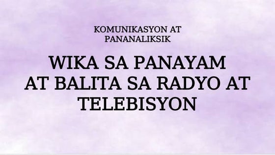 Broadcast media telebisyon | PPTX