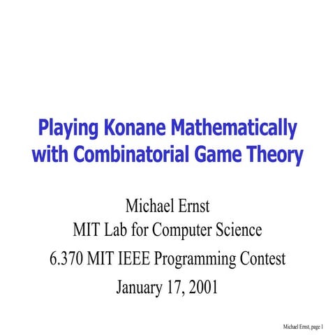 konane-talk | PPT | Technology & Computing