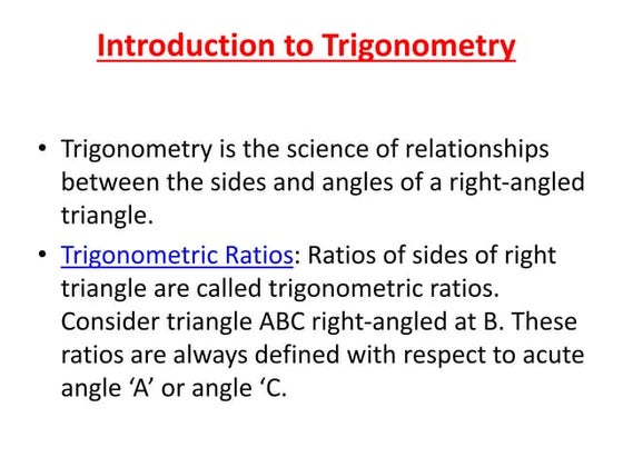 Trigonometry | PPTX