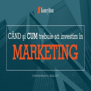 Bogdan Balaniscu, Koncylion - Cand si cum trebuie sa investim in ...