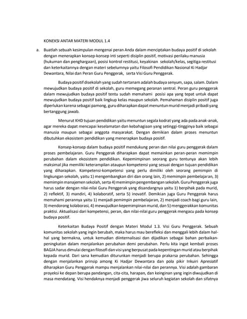 Koneksi Antar Materi modul 1.4 - budaya positif.pdf