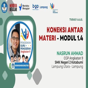 Slides Koneksi Antar Materi Modul 1.4 (PGP 9) | PPT