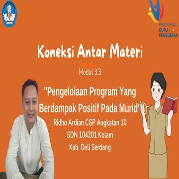 Koneksi Antar Materi Modul 3.3. Pengelolaan Program | PDF