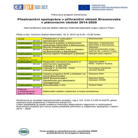 Konference program | PDF