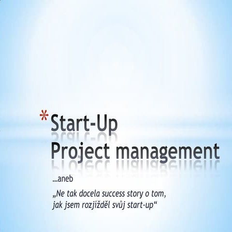 Konference start-up project management | PPT