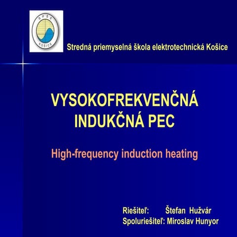 Vysokofrekvenčná indukčná pec | PPT
