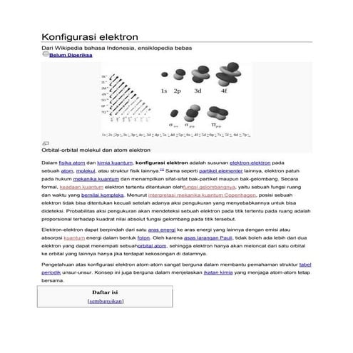 Konfigurasi elektron | DOCX