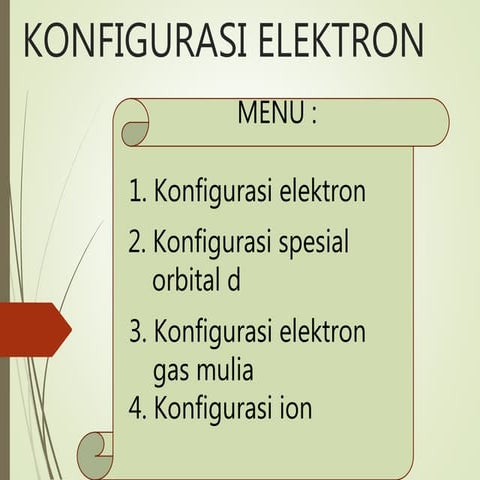 Konfigurasi elektron | PPTX