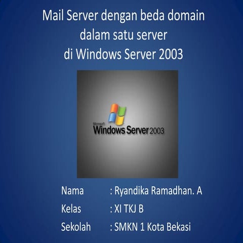 Konfigurasi mail server dengan beda domain dalam satu server di windows ...