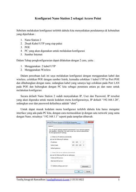 Cara konfigurasi access point tp - link | PPT