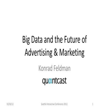 Konrad Feldman - Big Data and The Future of Advertising and Marketing ...