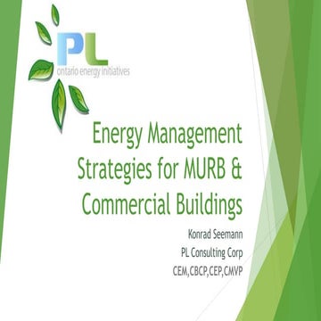 Energy Management Strategies for MURB & Commercial Buildings | PDF