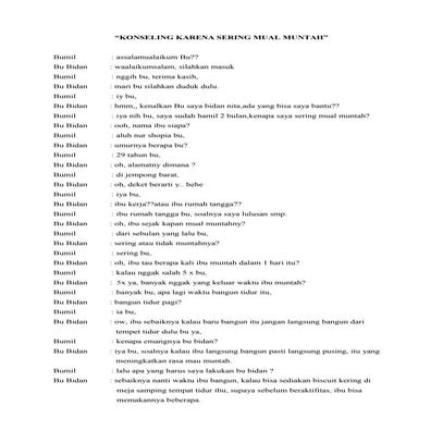 Konseling karena sering mual | DOCX