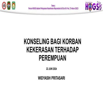 KONSELING PADA KORBAN KEKERASAN PEREMPUAN_dr. Widyasih Pritasari, SpOG ...