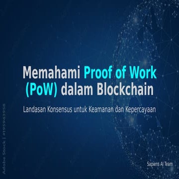 Materi Konsensus dan PoW Blockchain Menuju Web 3.0 | PDF