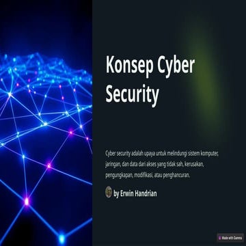 Konsep-Cyber-Security pada jaringan komputer | PPTX