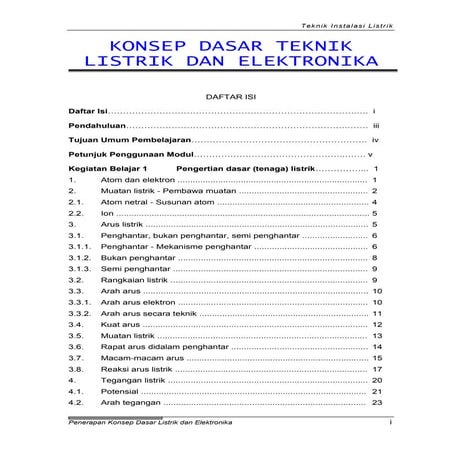 Konsep dasar-listrik-1 | PDF
