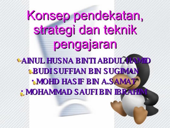 Strategi dan Kaedah Pengajaran | PPTX