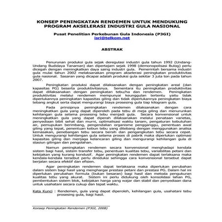 Konsep peningkatan-rendemen | PDF