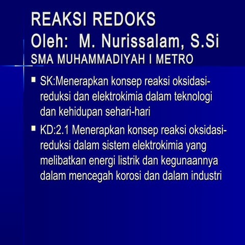 Konsep redoks | PPT