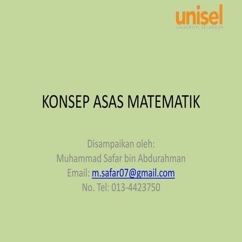 Konsep asas matematik | PPTX