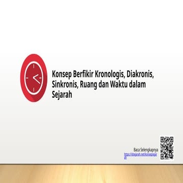 Konsep Berfikir Kronologis, Diakronis, Sinkronis, Ruang dan Waktu dalam ...