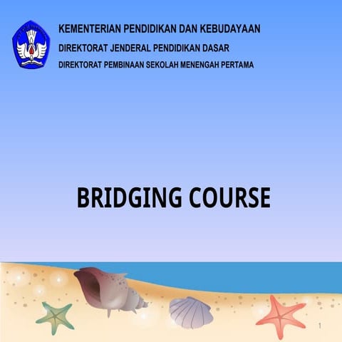 Konsep Bridging Course dalam bahasa inggris .ppt